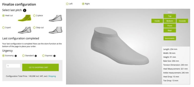 Custom 3D Printed Shoe Lasts At The Touch Of A Button « Fabbaloo